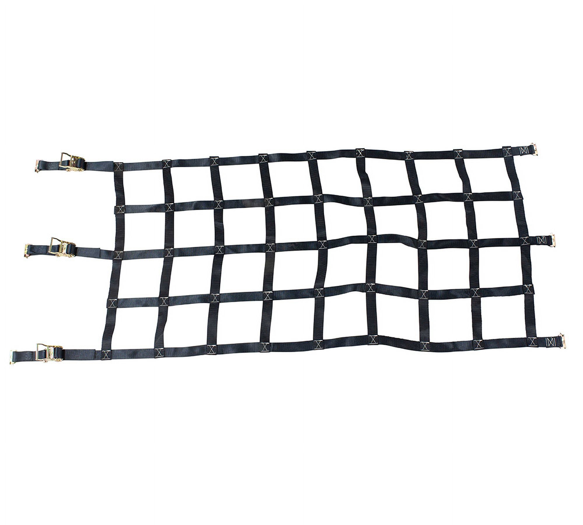 4 Pack 42"x82" Heavy Duty Cargo Net for Pickup Truck with Ratchets & E ...