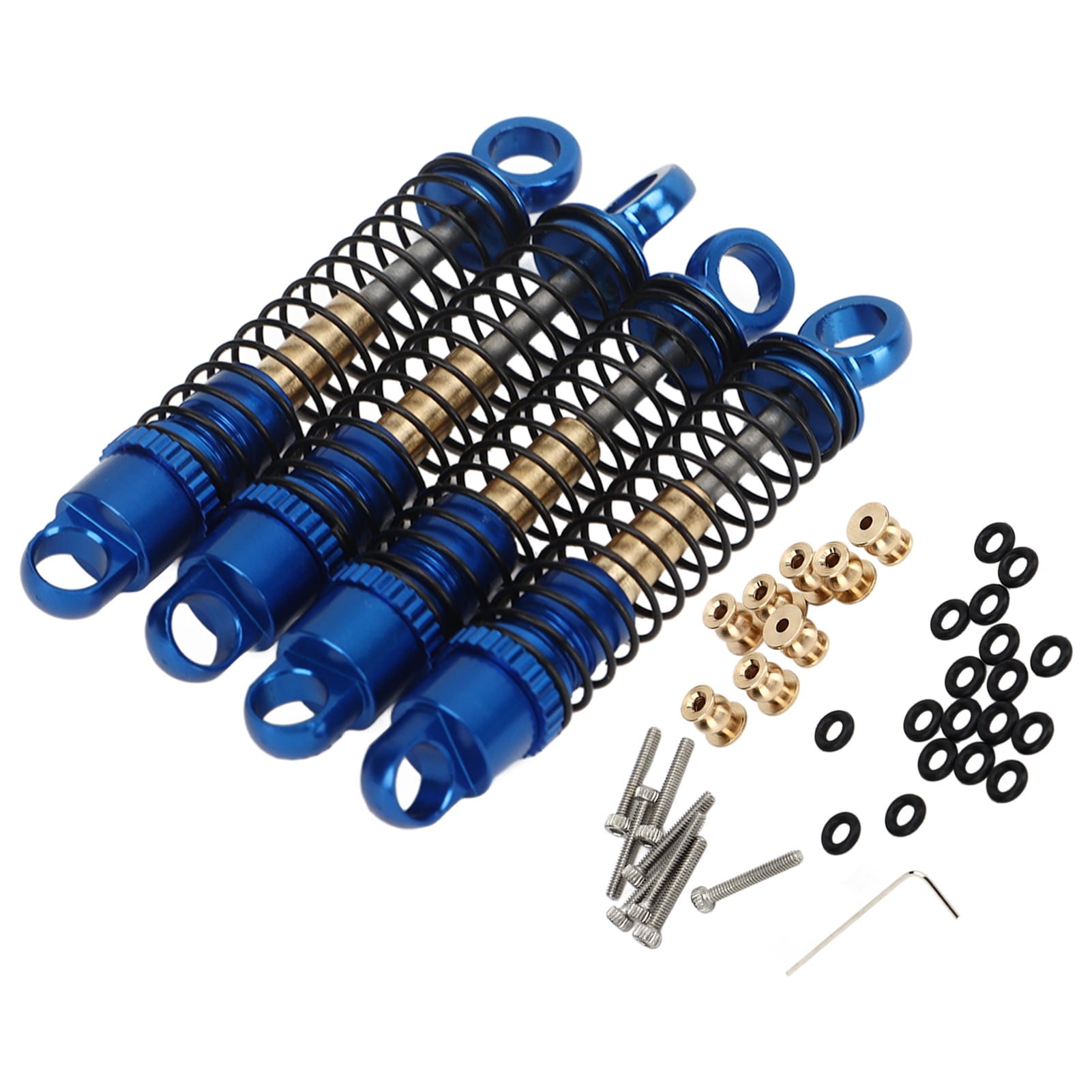 4-Pack 43mm Aluminum Threaded Shock Absorbers in Dark Blue for 1/24 ...