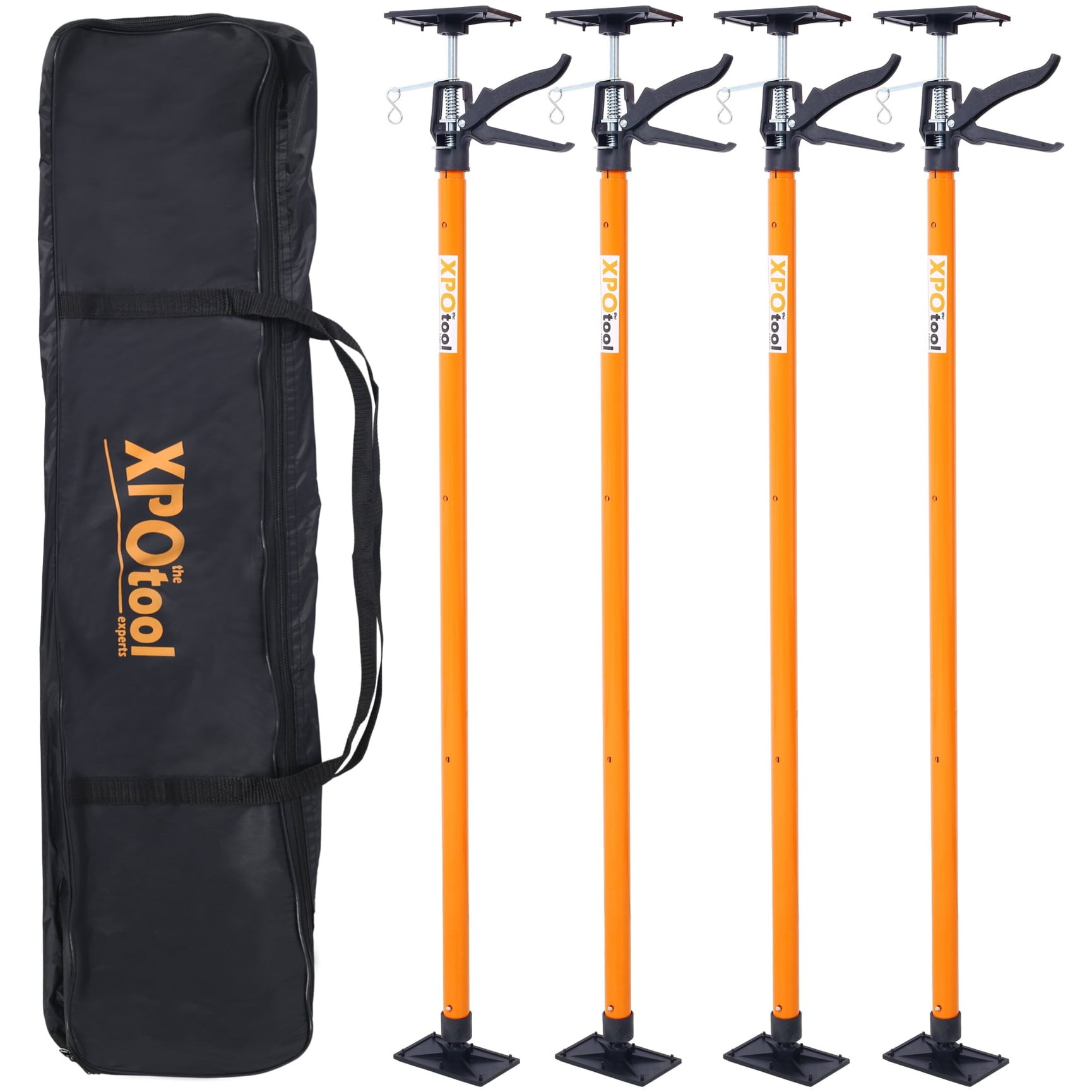 4 Pack 45-114 Inch Adjustable Support Pole with Carry Bag, Steel 3rd ...