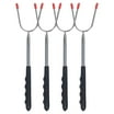 6 Packs Roasting Sticks With Wooden Handle Extendable Forks Barbecue Fork Telescoping Smores ...