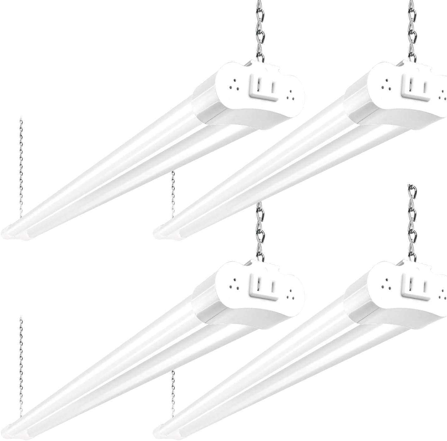 4 Pack 4FT LED Shop Light Linkable, 4400lm, 42w(250w Equivalent), 5000K ...