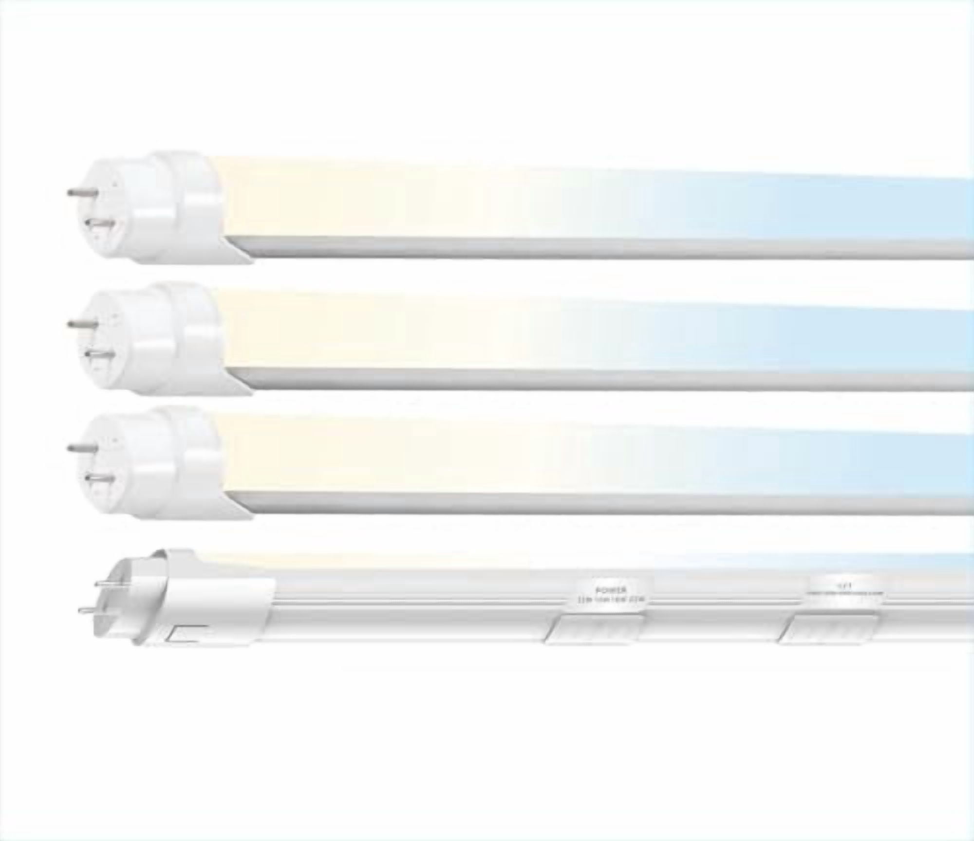 4 Pack 4FT T8 LED Tube Light, Hybrid Type a+b 12W/15W/18W/22W, 3000K ...