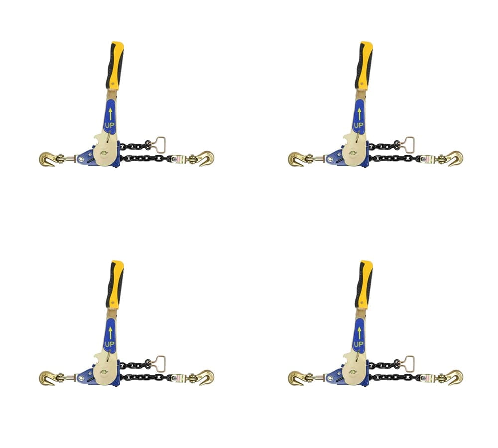 4 Pack 5/16"-3/8" Easy Ratchet Chain Binder with Grab Hooks & 5400 lbs ...