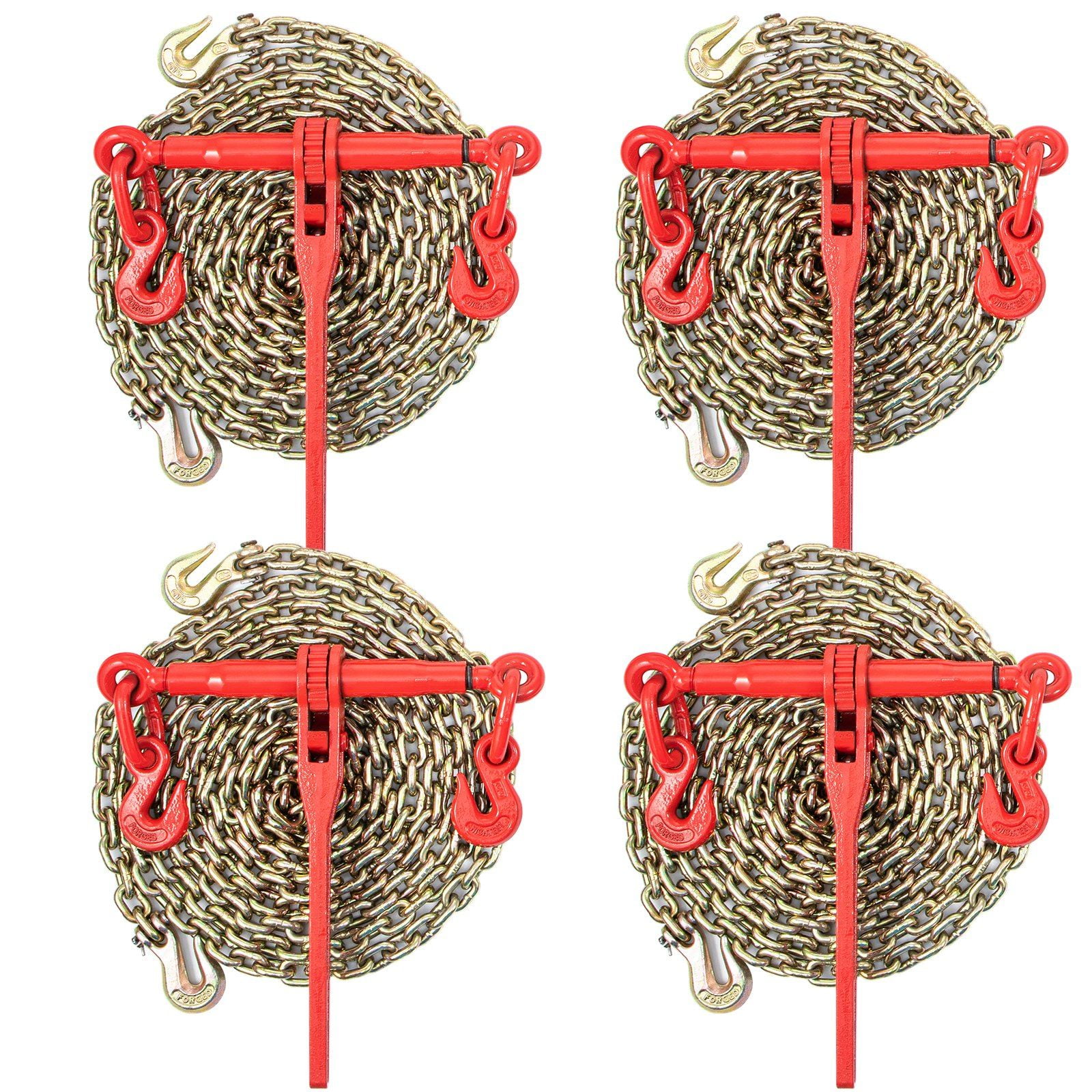 4 Pack of 5/16 "Chain Ratchet Adhesive with (4) 21FT Class 80 Transport ...