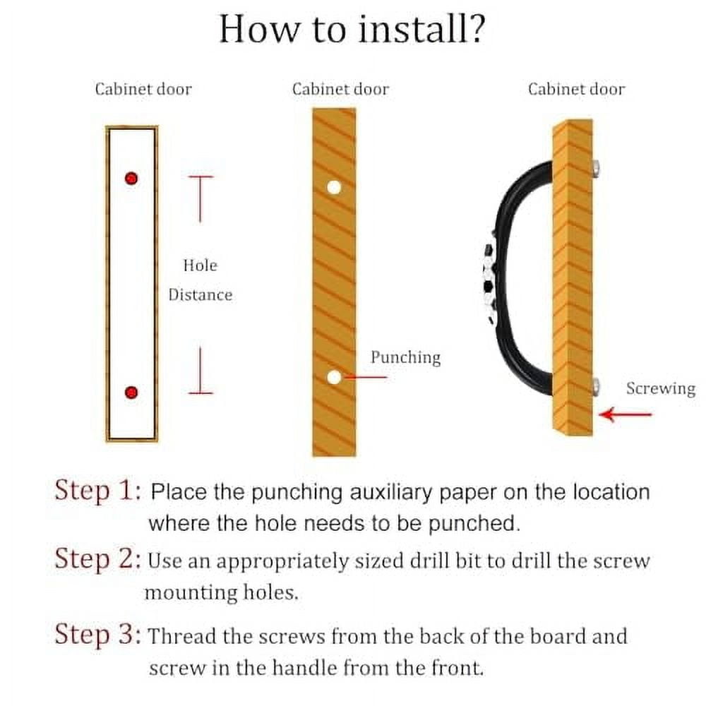 4 Pack 5.6 Inch Cabinet Pulls Soccer Football Pattern, Black Drawer ...