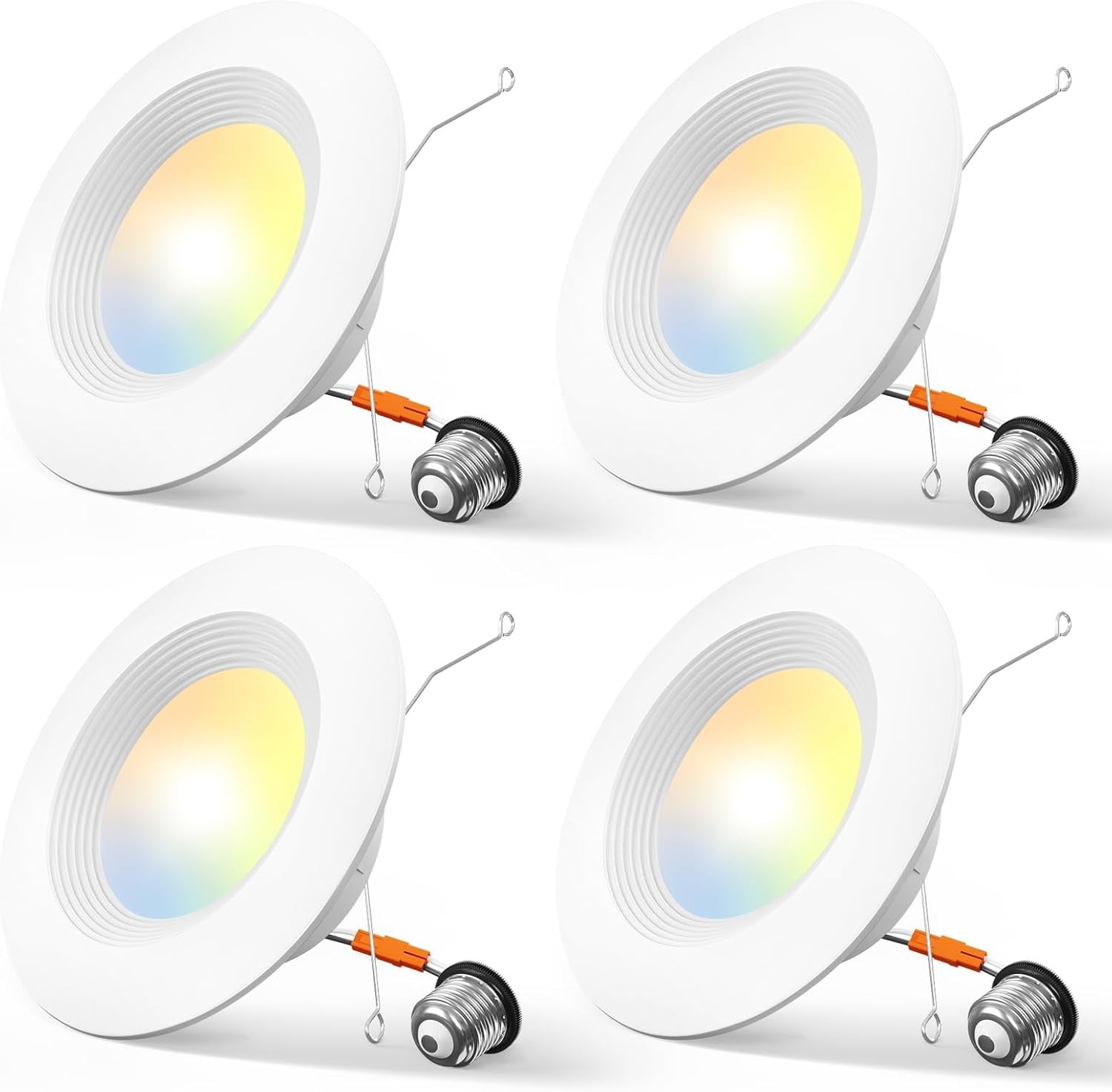 4 Pack 5/6 inch 5CCT LED Recessed Lighting, Dimmable, 12.5W=100W, 950LM ...