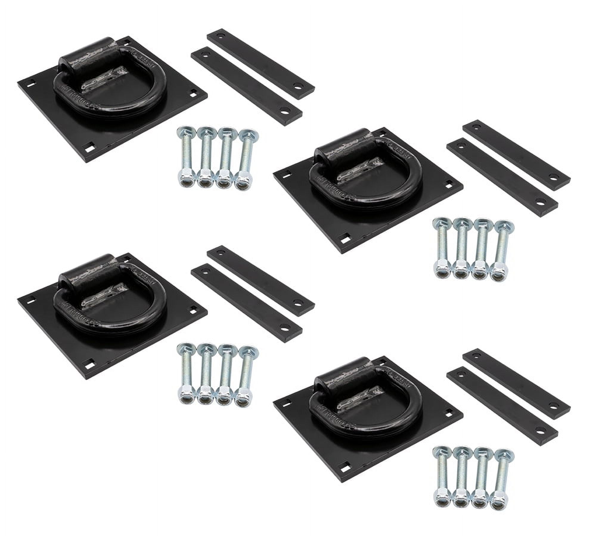 4 Pack 5/8" Heavy Duty Bolt-On Forged D Ring for Trailers Trucks, Cargo ...