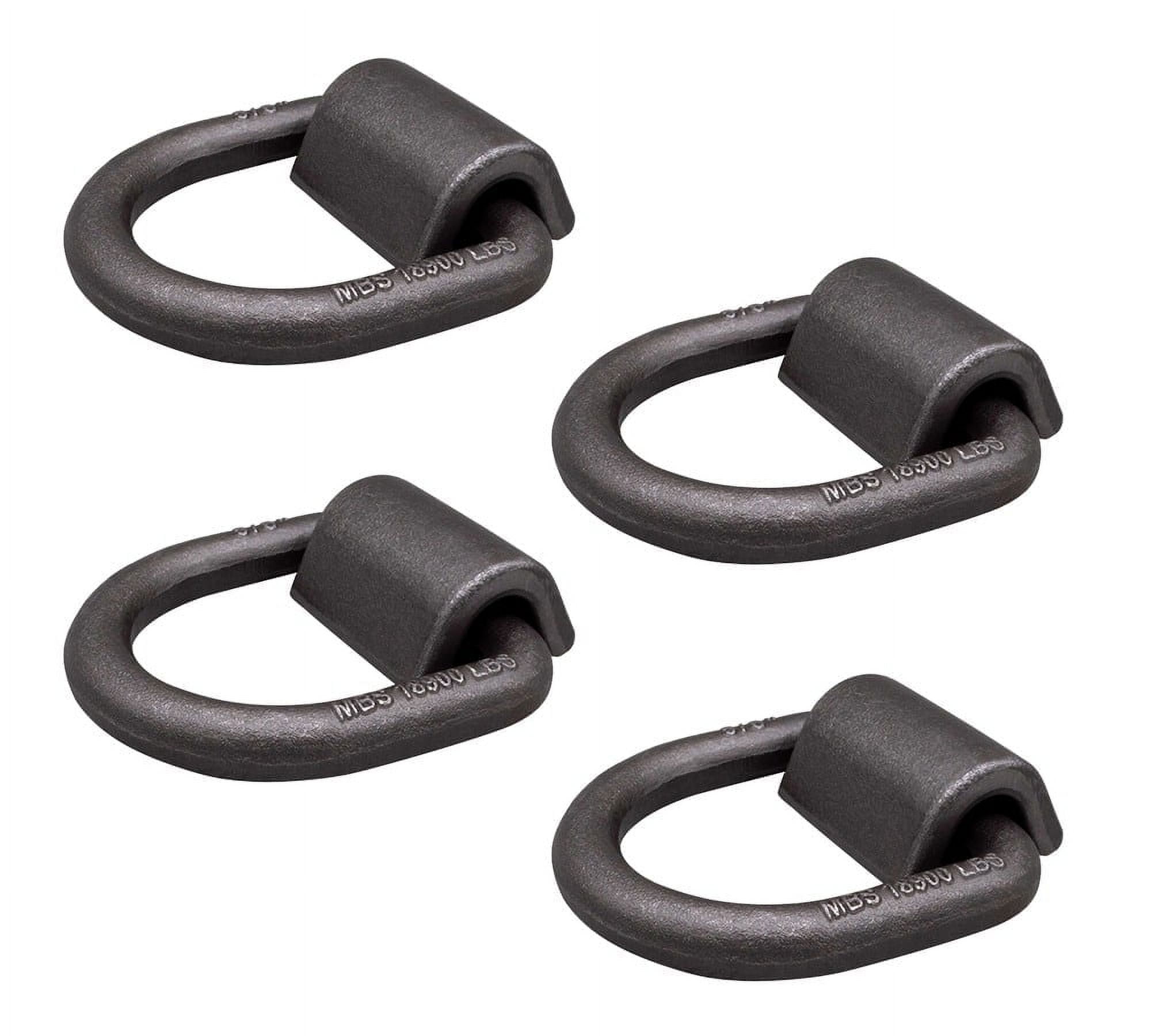 (4 Pack) 5/8" Heavy Duty Weld-On Forged D Ring 18,900 Lbs Truck Tie ...