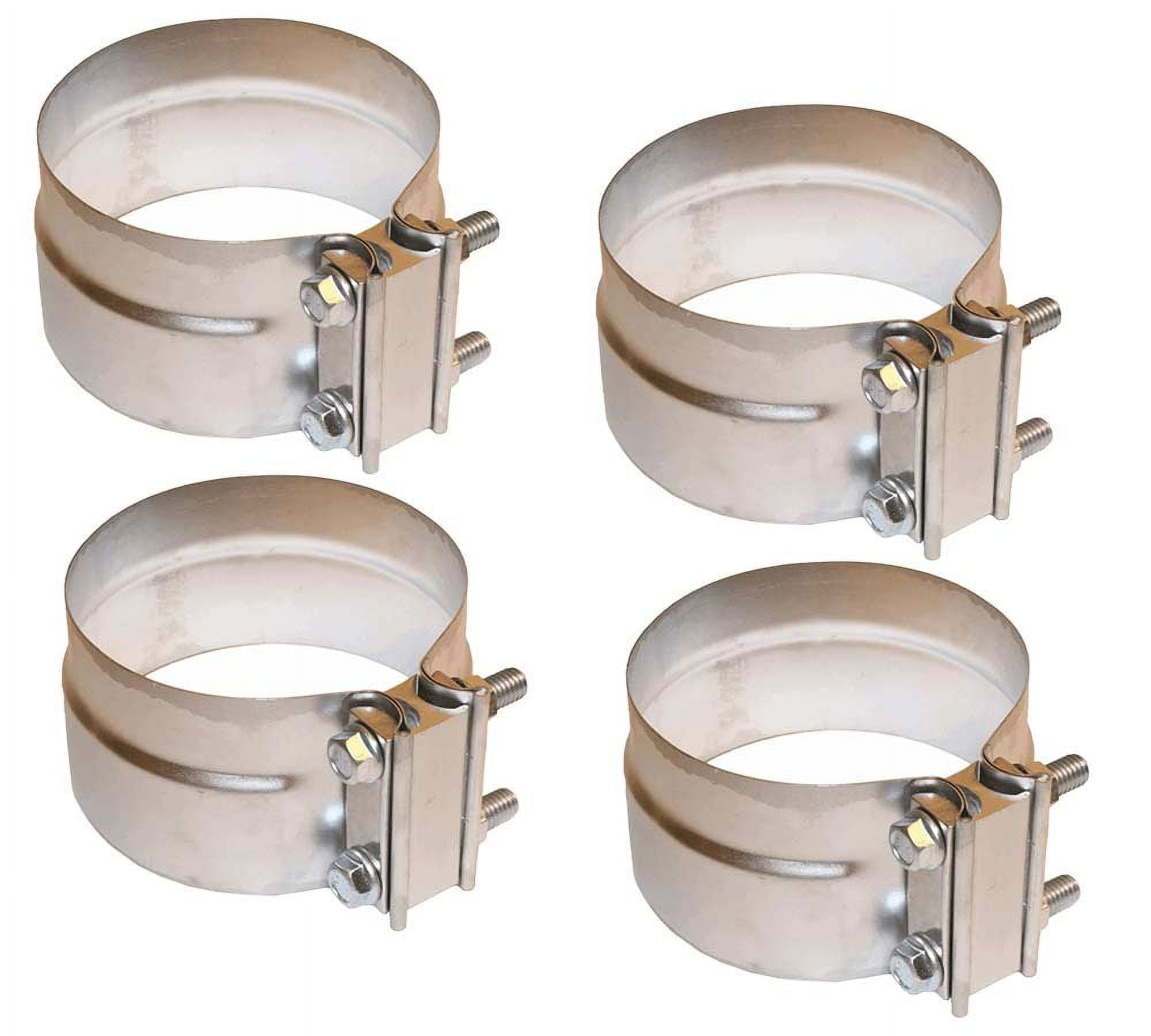 4 Pack 5" Exhaust Clamp, Lap Joint Exhaust Clamp Preformed Aluminized ...