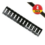 (4 Pack) 5 Ft Bolt-On Horizontal E Track Rail - Black Powder Coated E ...
