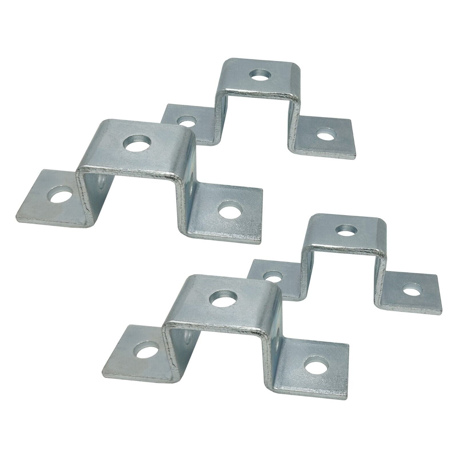 4 Pack - 5 Hole, U Shaped Connector Bracket for All 1-5/8" Strut ...