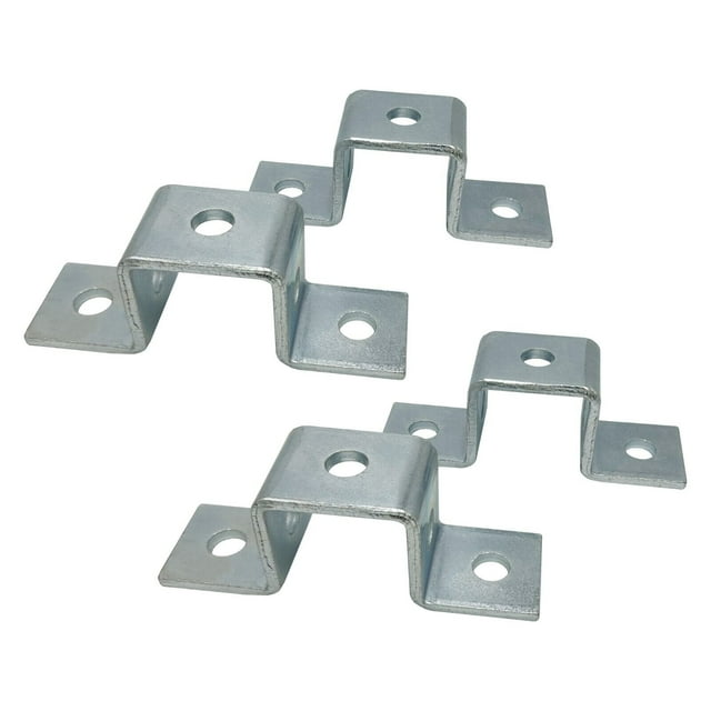 4 Pack - 5 Hole, U Shaped Connector Bracket for All 1-5/8" Strut ...