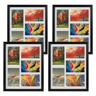 Mainstays 4x6 8-Opening Linear Gallery Collage Picture Frame, Black ...