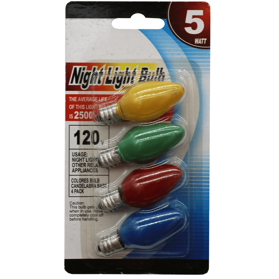 4 Pack 5 Watt 120 Volt Night Light Bulbs, Soft Glow for Bedrooms ...