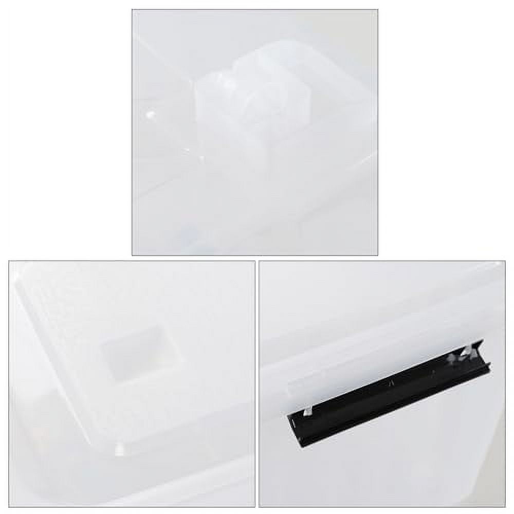 4-Pack 50 Quart Plastic Storage Bin Box Organizing Container with Lid ...