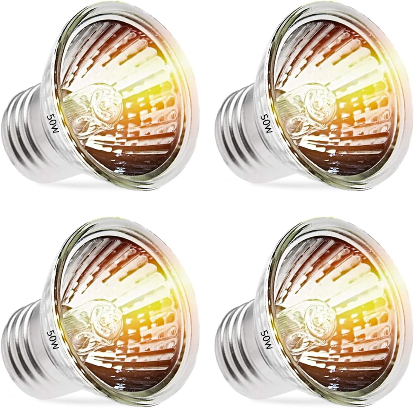4 Pack 50W UVA+UVB Bulbs, Turtle Light Bulb, Reptile Heat Bulb for ...