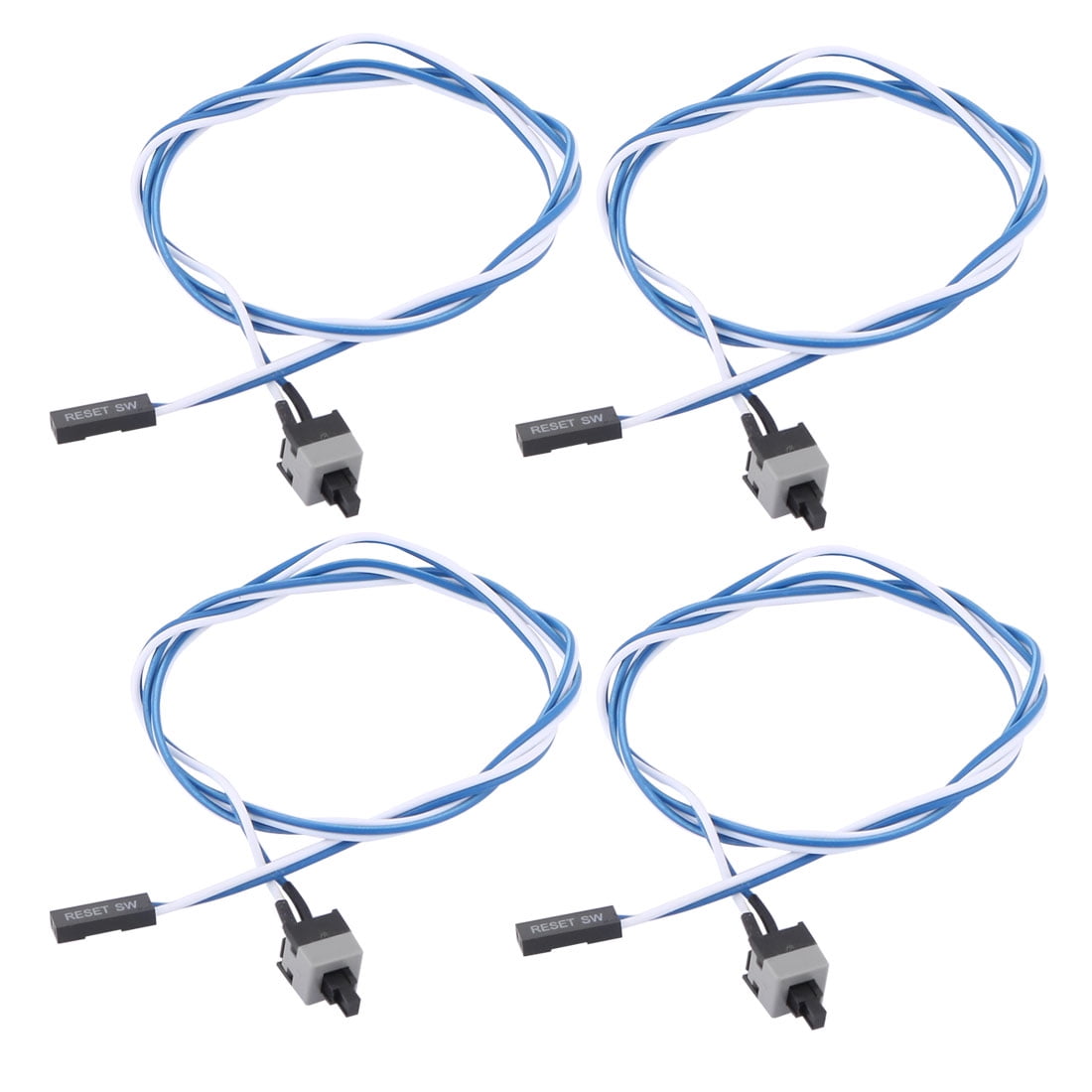 4 Pack 50cm 2 Pin PC Power Switch Cable Momentary On/Off Push Button ...