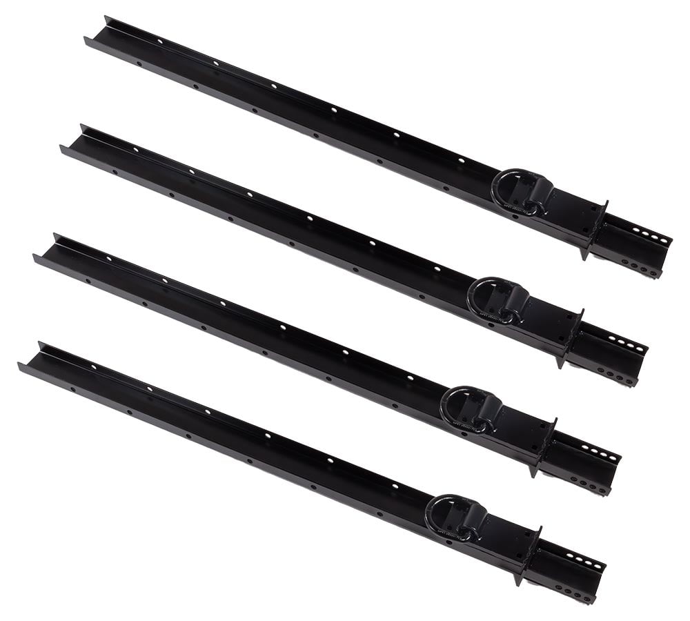 4 Pack 54" Adjustable C-Channel Pipe Stake w/ Welded 5/8" D-ring and 2 ...