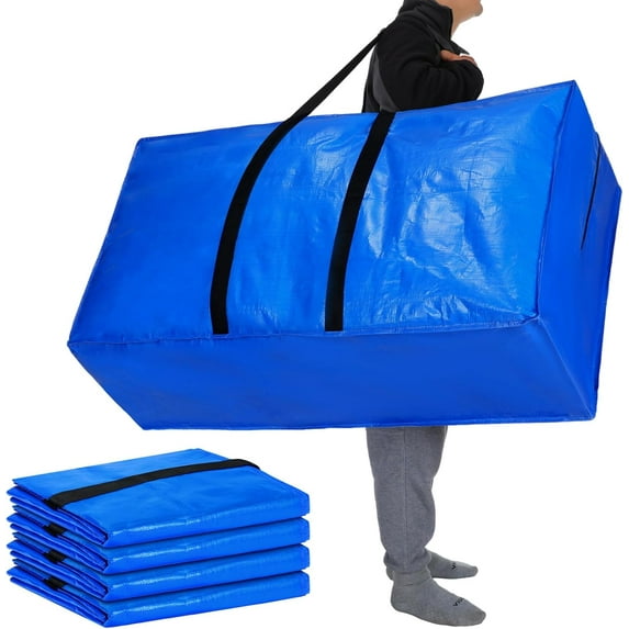 4 Pack 57 Gallon Extra Large Storage Bags XXL Moving Bags with Zipper ...