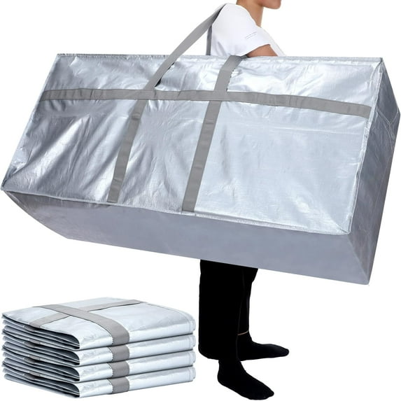 4 Pack 57 Gallon Extra Large Storage Bags XXL Moving Bags with Zipper ...