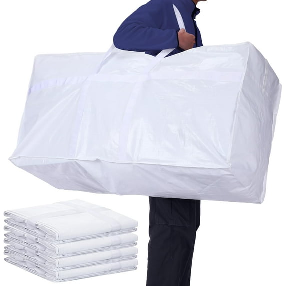 4 Pack 57 Gallon Extra Large Storage Bags XXL Moving Bags with Zipper ...