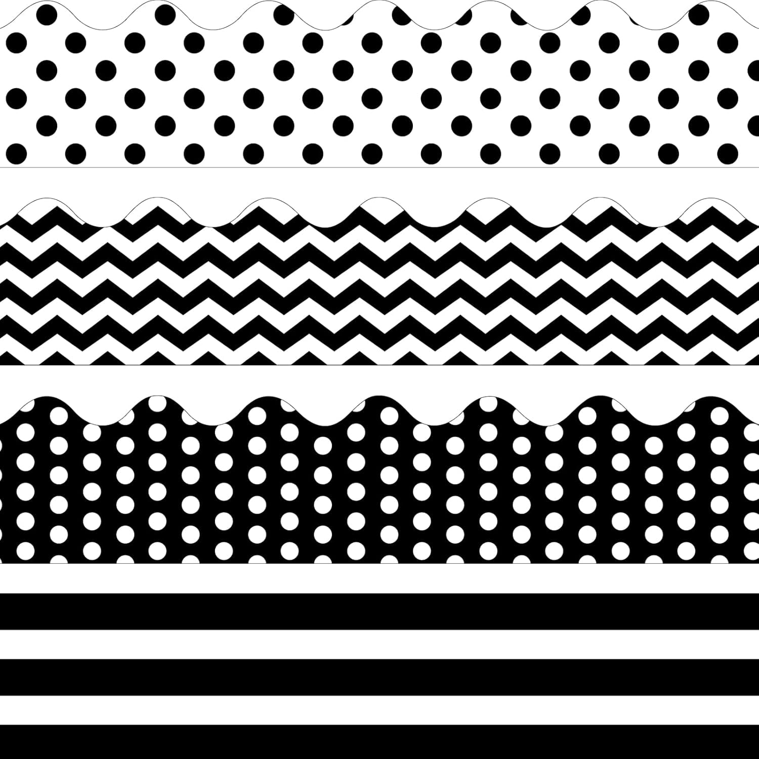 4 Pack 59 Feet Black and White Polka Dot Bulletin Board Border Rolled ... 4 Pack 59 Feet Black and White Polka Dot Bulletin Board Border Rolled ...