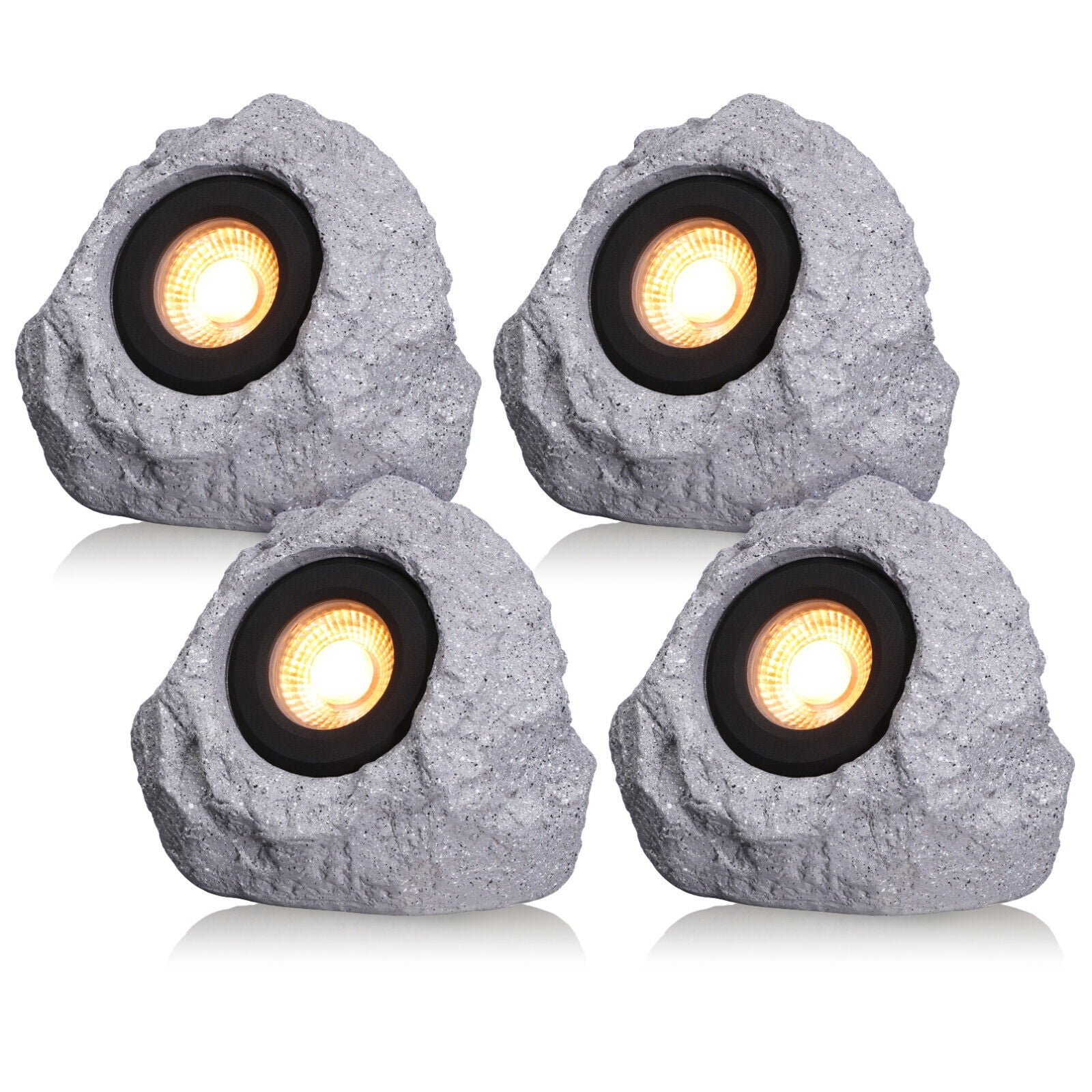 4 Pack 5CCT LED Rock Lights, 5W Low Voltage Outdoor Landscape ...