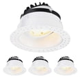 4 Pack 5CCT Round Adjustable Trimless 4-Inch LED Gimbal Recessed Light ...