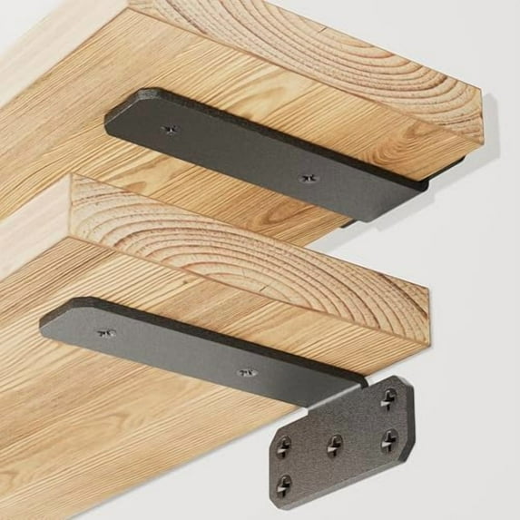 4 Pack 6" Floating Shelf Bracket, Shelves Brackets, Wood Shelving ...