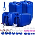 4-Pack 6.6 Gallon Stackable Emergency Water Storage Containers with ...