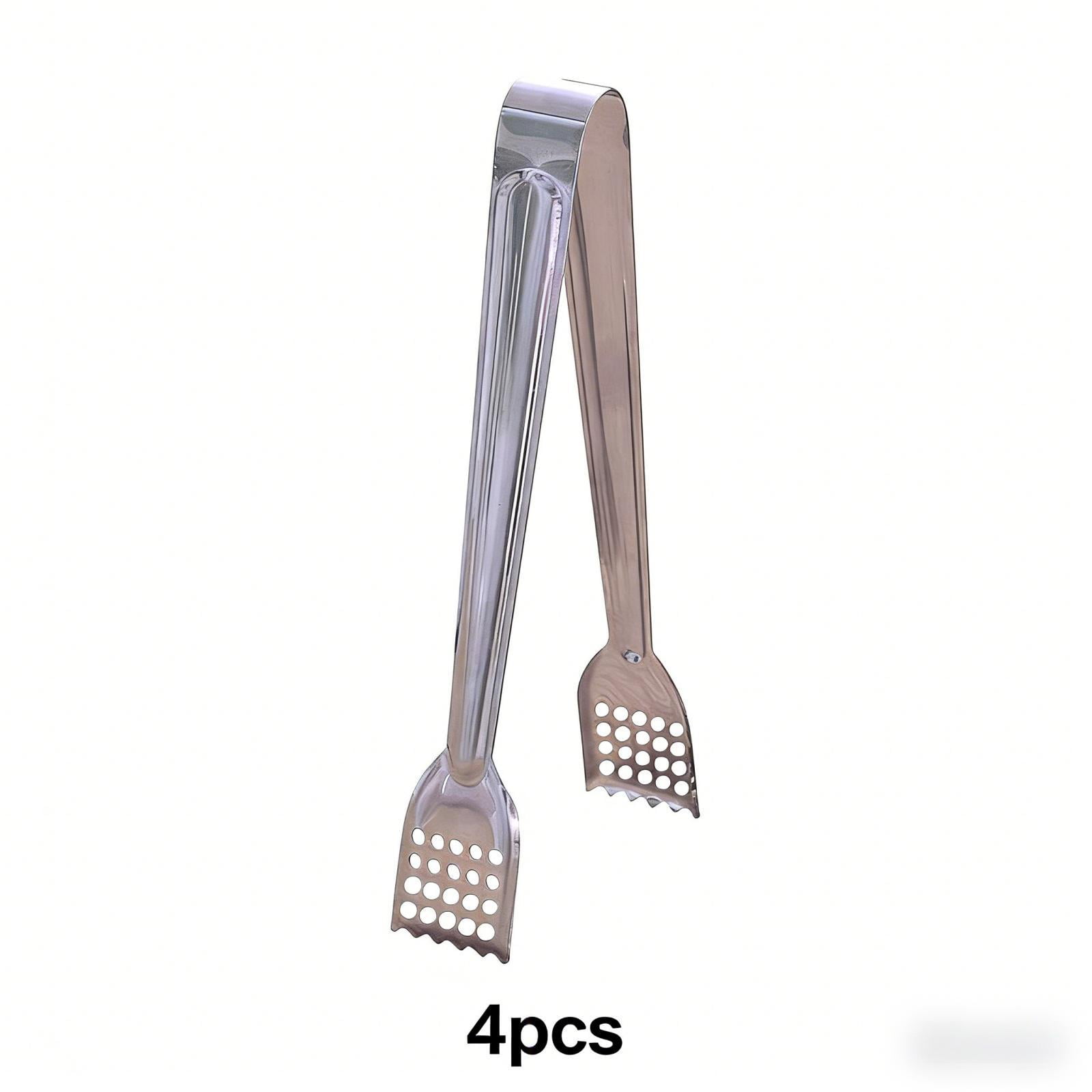4 Pack 6.7 Inch Serving Tongs, Kitchen Tongs, Buffet Tongs, Stainless ...