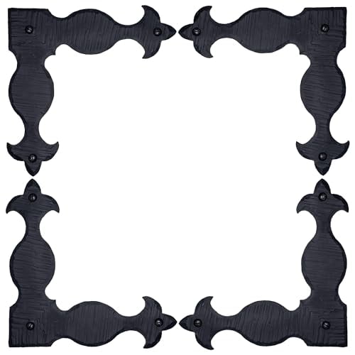 4 Pack 6.75 Inch Metal L Bracket for Furniture - Black - Handmade ...