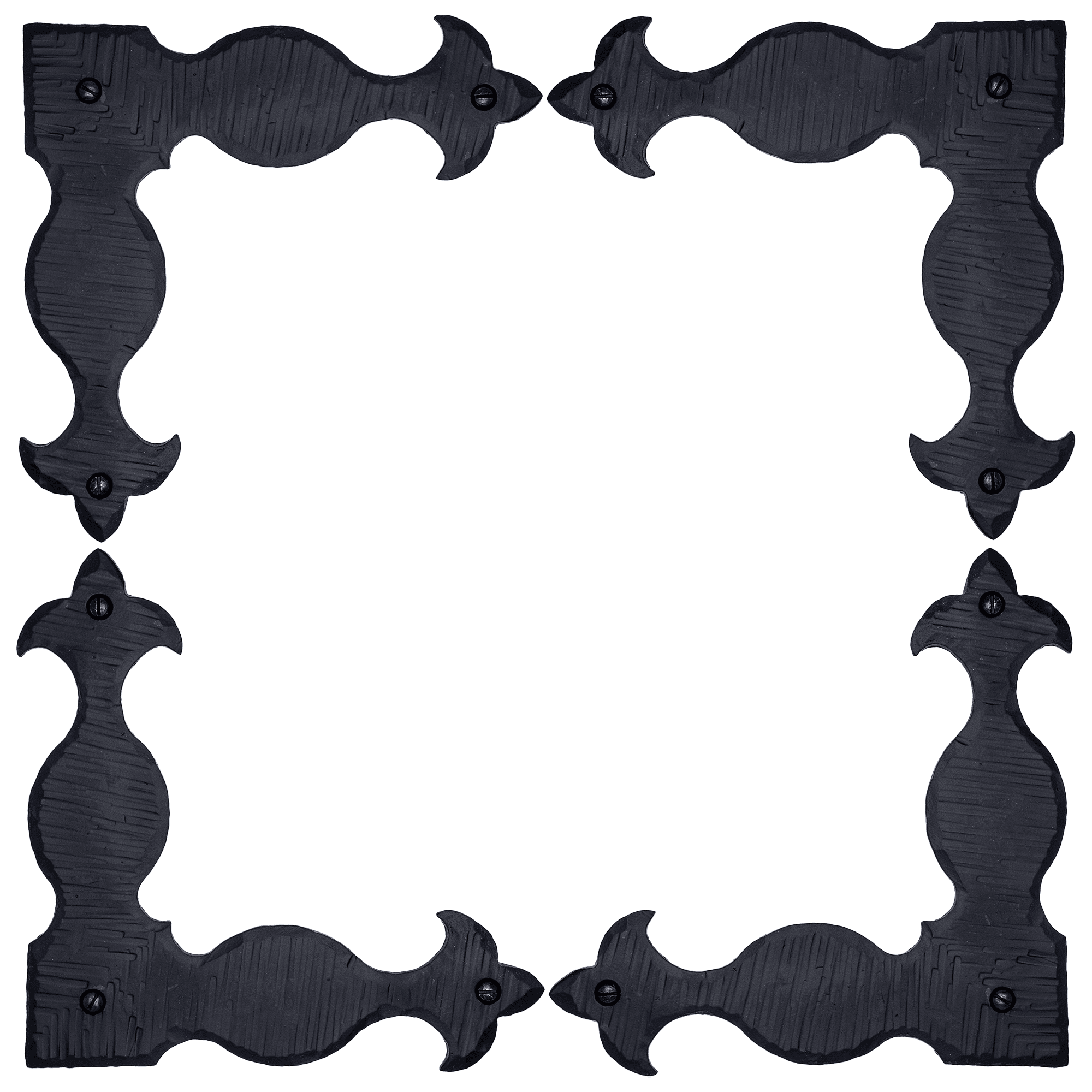 4 Pack 6.75 inch Decorative Corner Brackets Black L Bracket Decorative ...