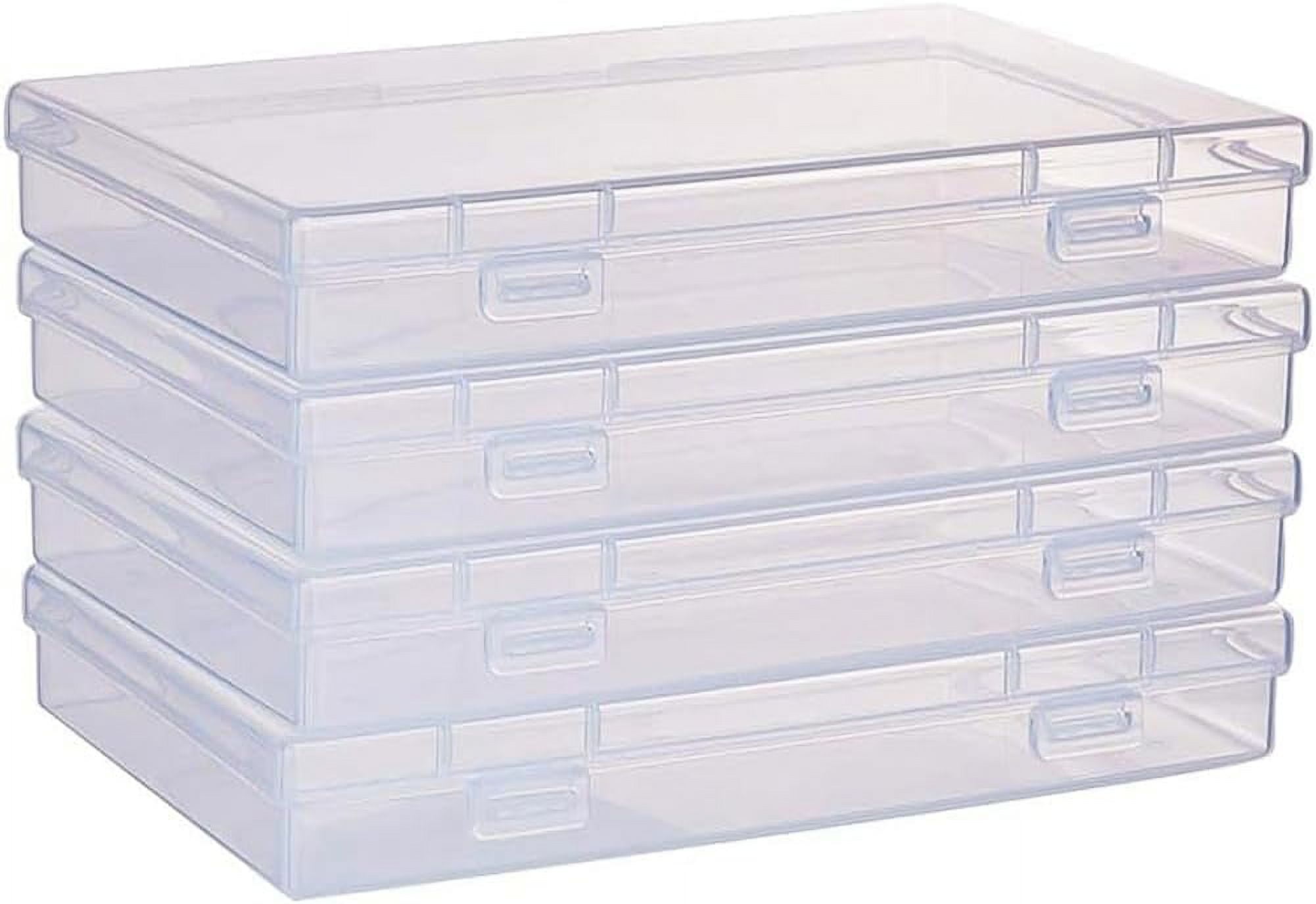 4 Pack 6.7x4.13x1 Inches Large Clear Plastic Box Container Clear ...