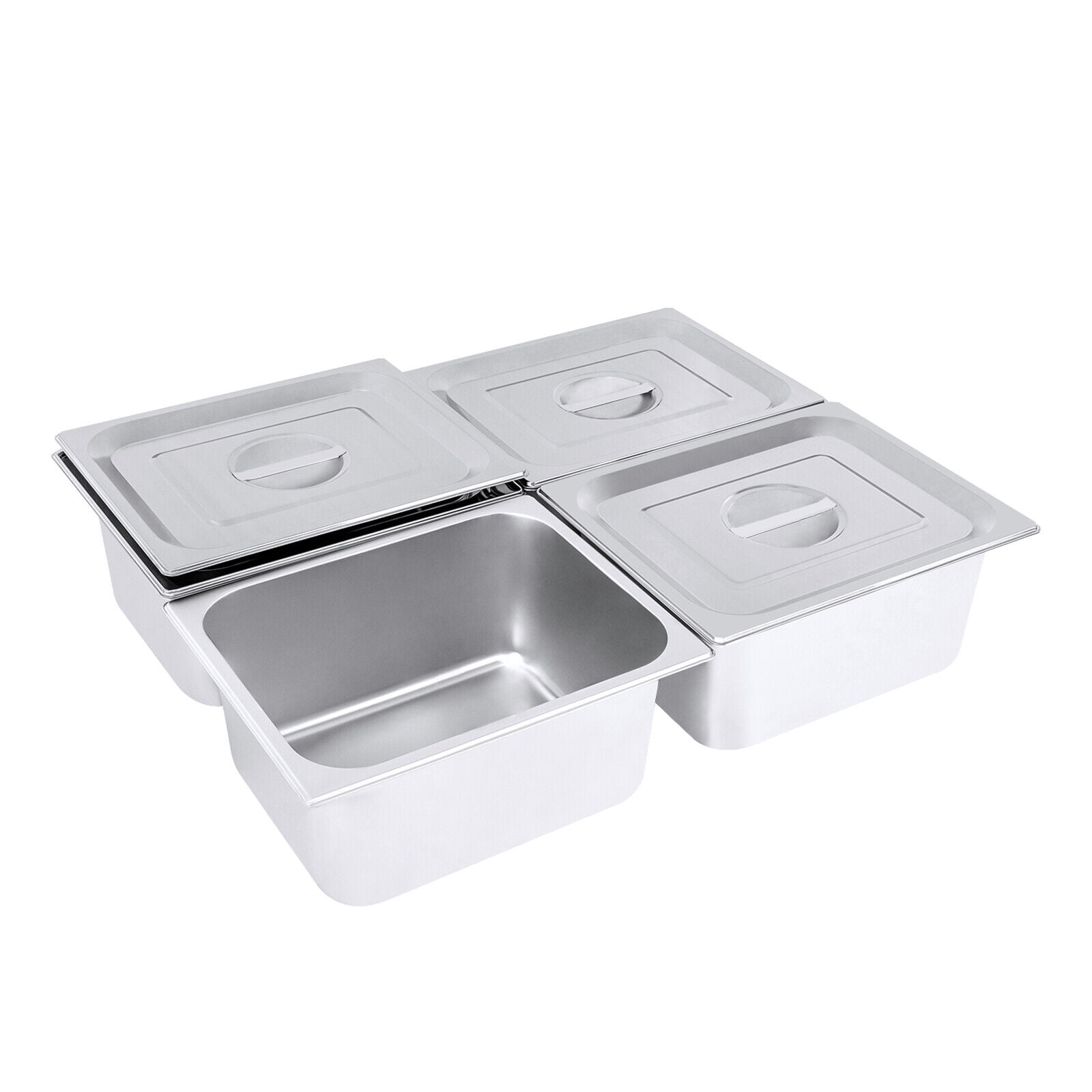4 Pack 6"Deep 1/2 Size Stainless Steel Catering Food Warmer Food Prep ...