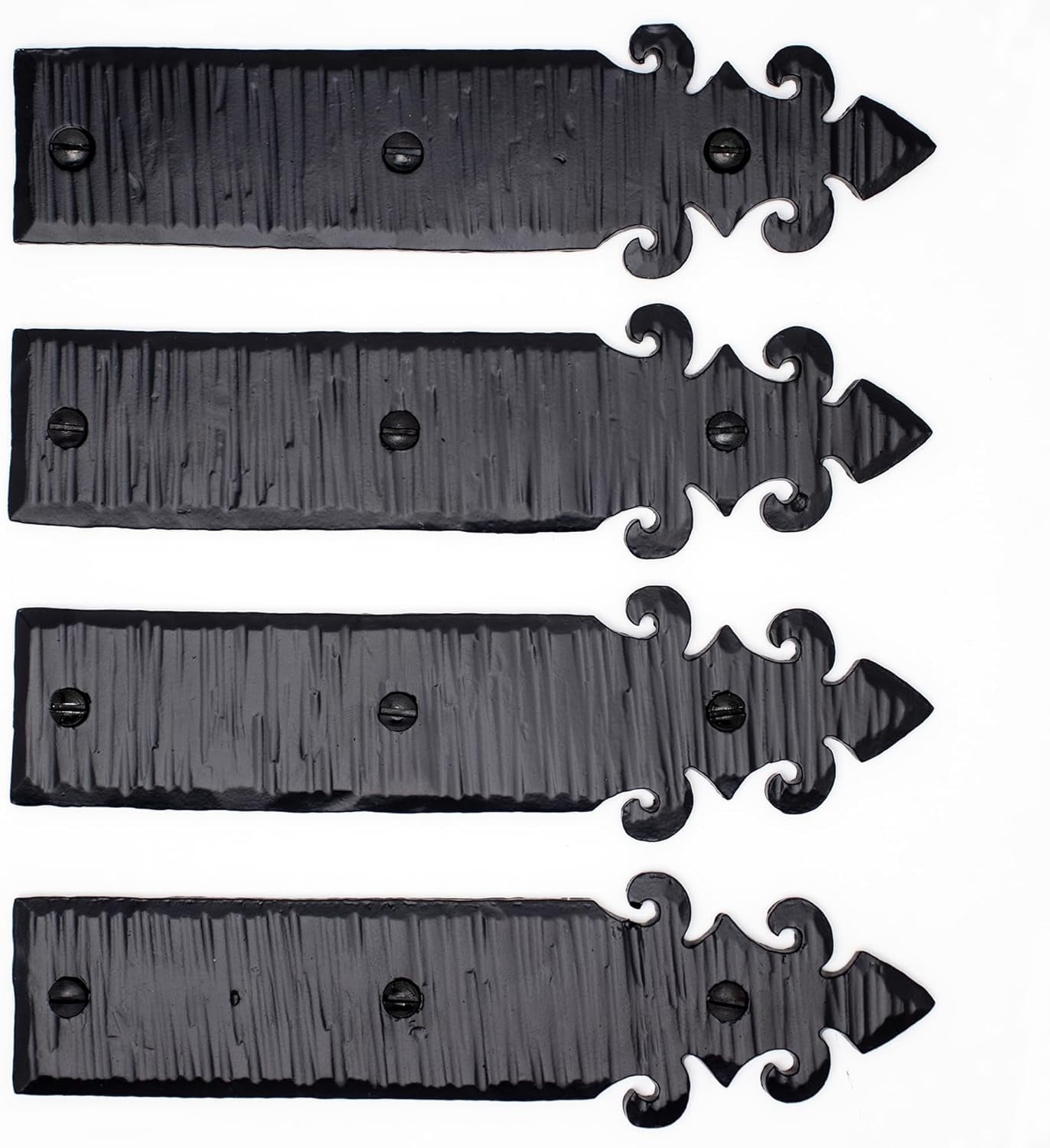 4 Pack 6 Inch Black Faux Strap Hinges - Decorative Dummy Faux Doors ...
