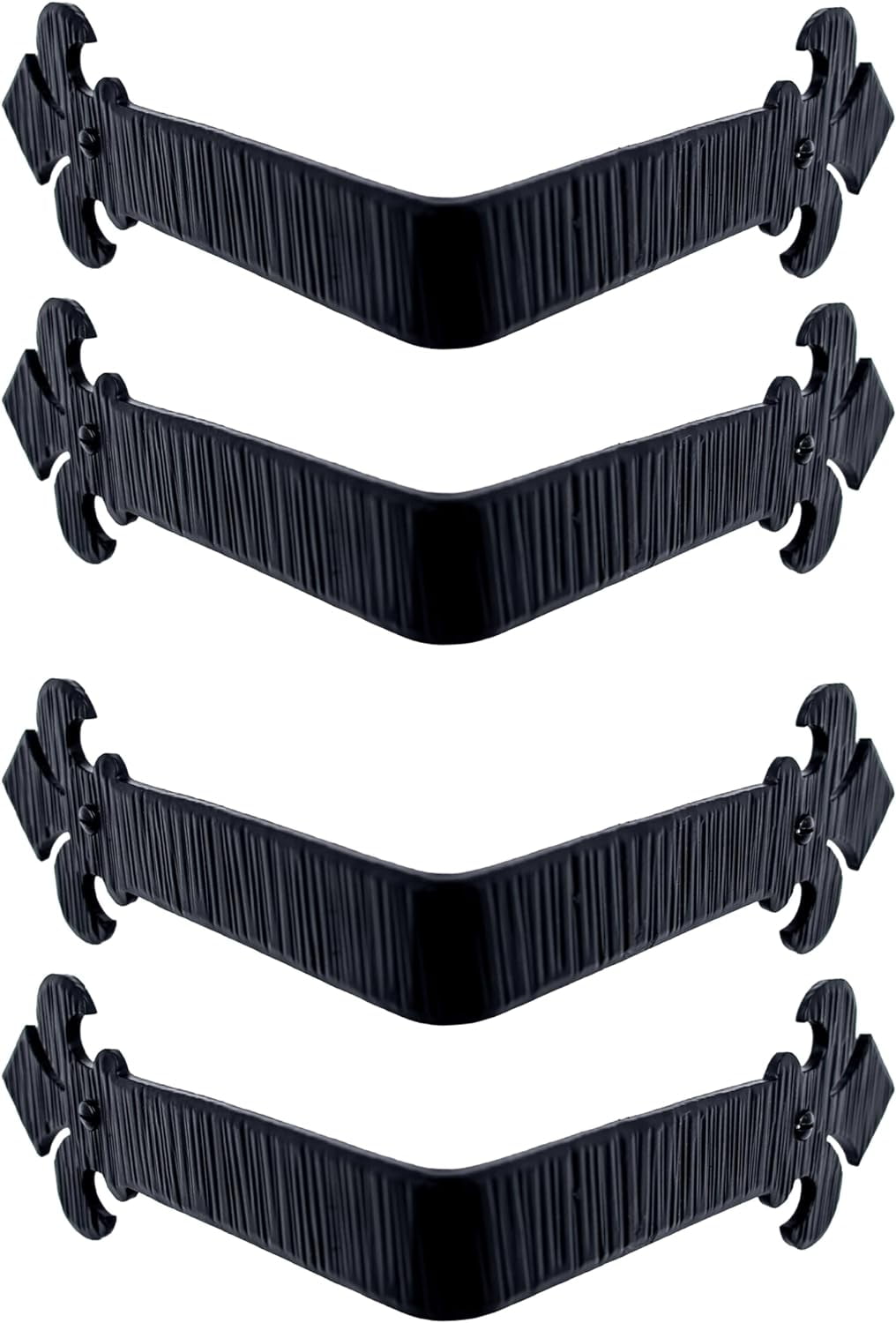 4 Pack - 6 Inch Metal Corner Bracket for Furniture - Black Handmade ...