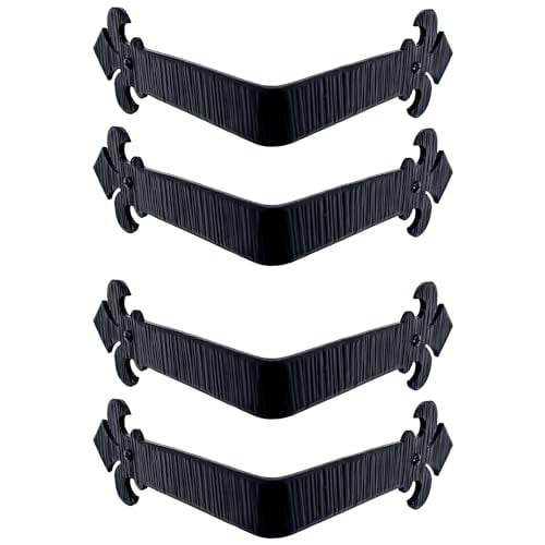 4 Pack - 6 Inch Metal Corner Bracket for Furniture - Black - Handmade ...