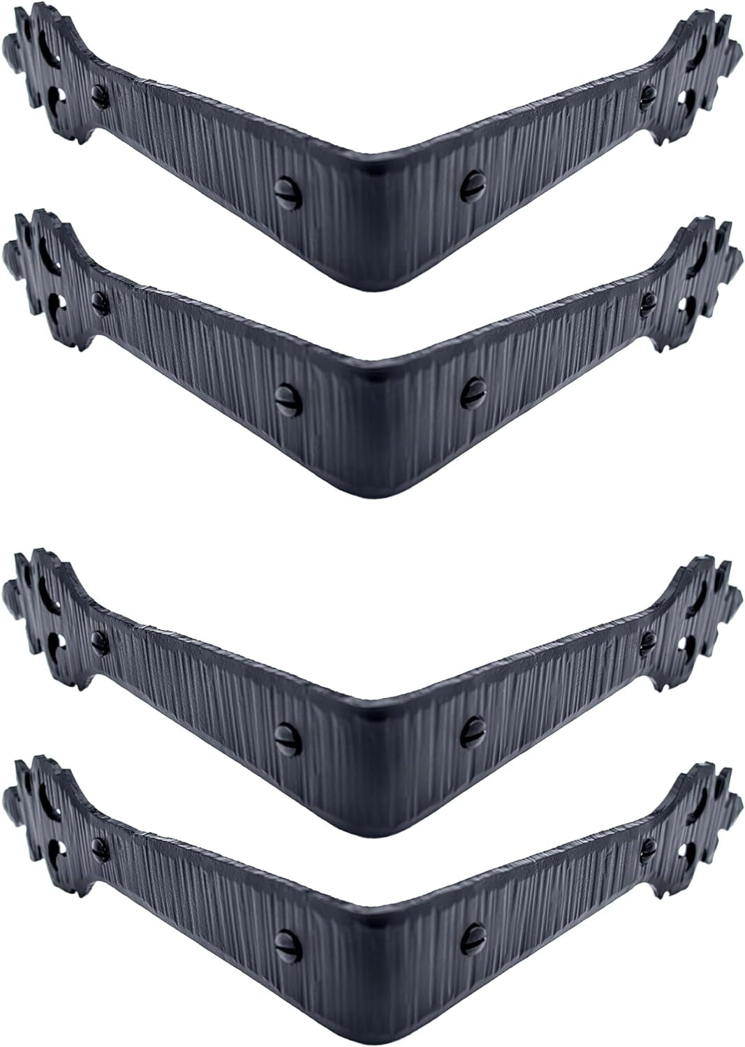 4 Pack - 6" Metal Corner Bracket for Furniture - Black - Handmade ...