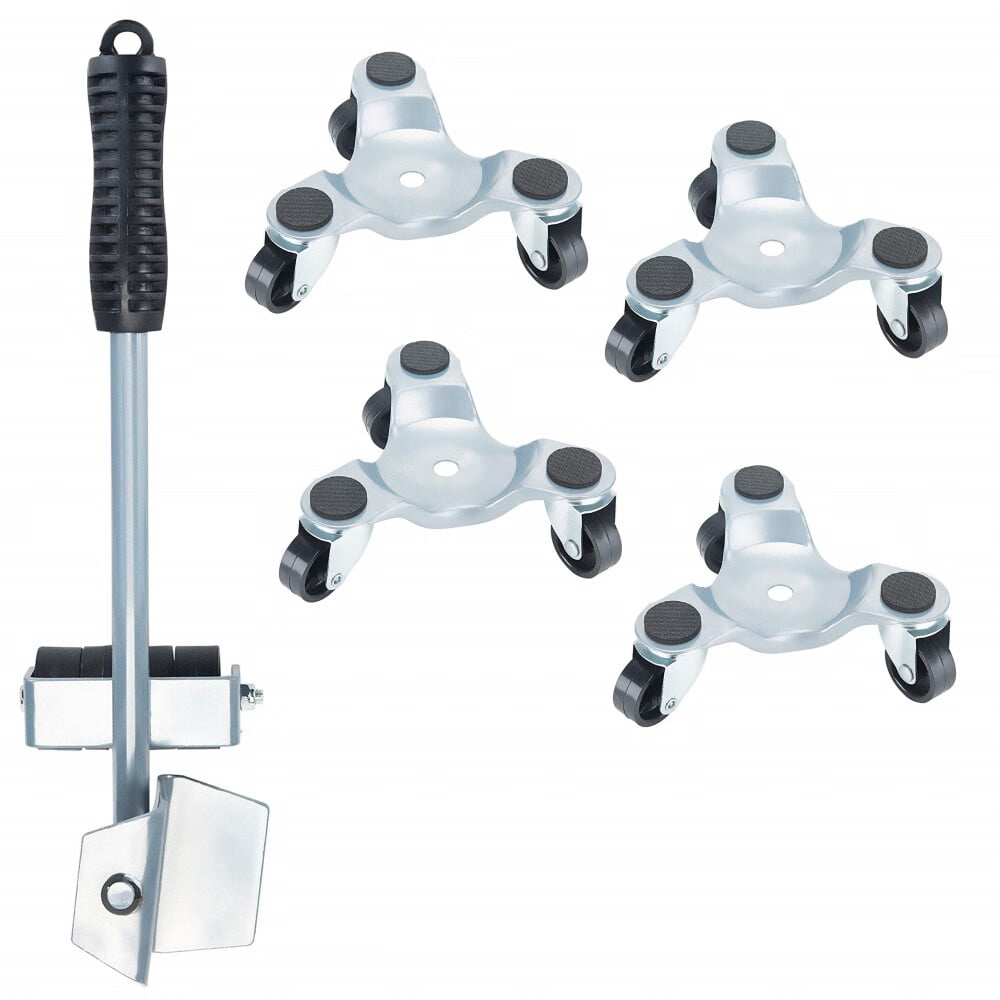 4 Pack 6 Inch Steel Tri-Dolly,Furniture Dolly Mover with 1 Lifter ...