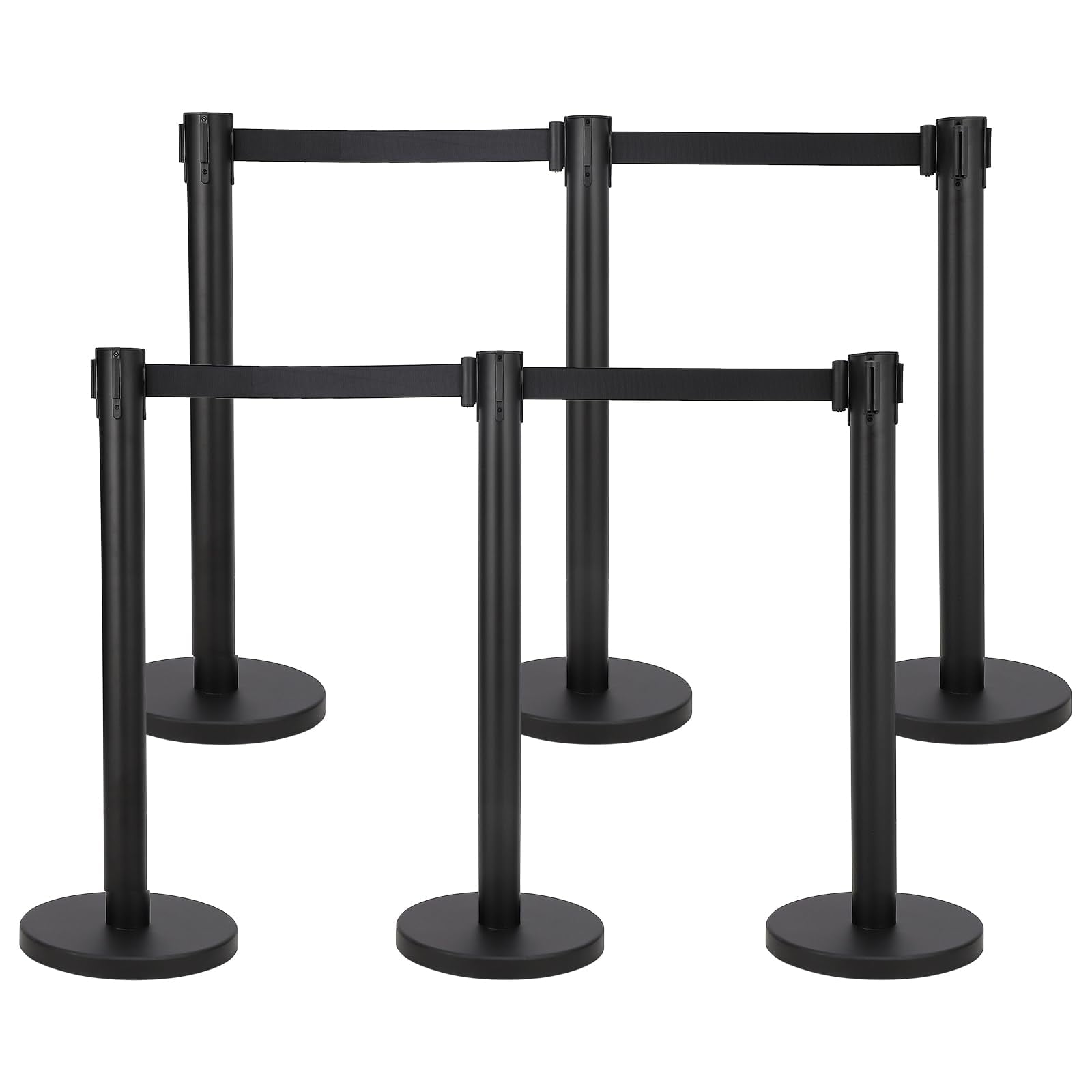 4-Pack/6-Pack Crowd Control Stanchion with 6.5FT Retractable Belt ...