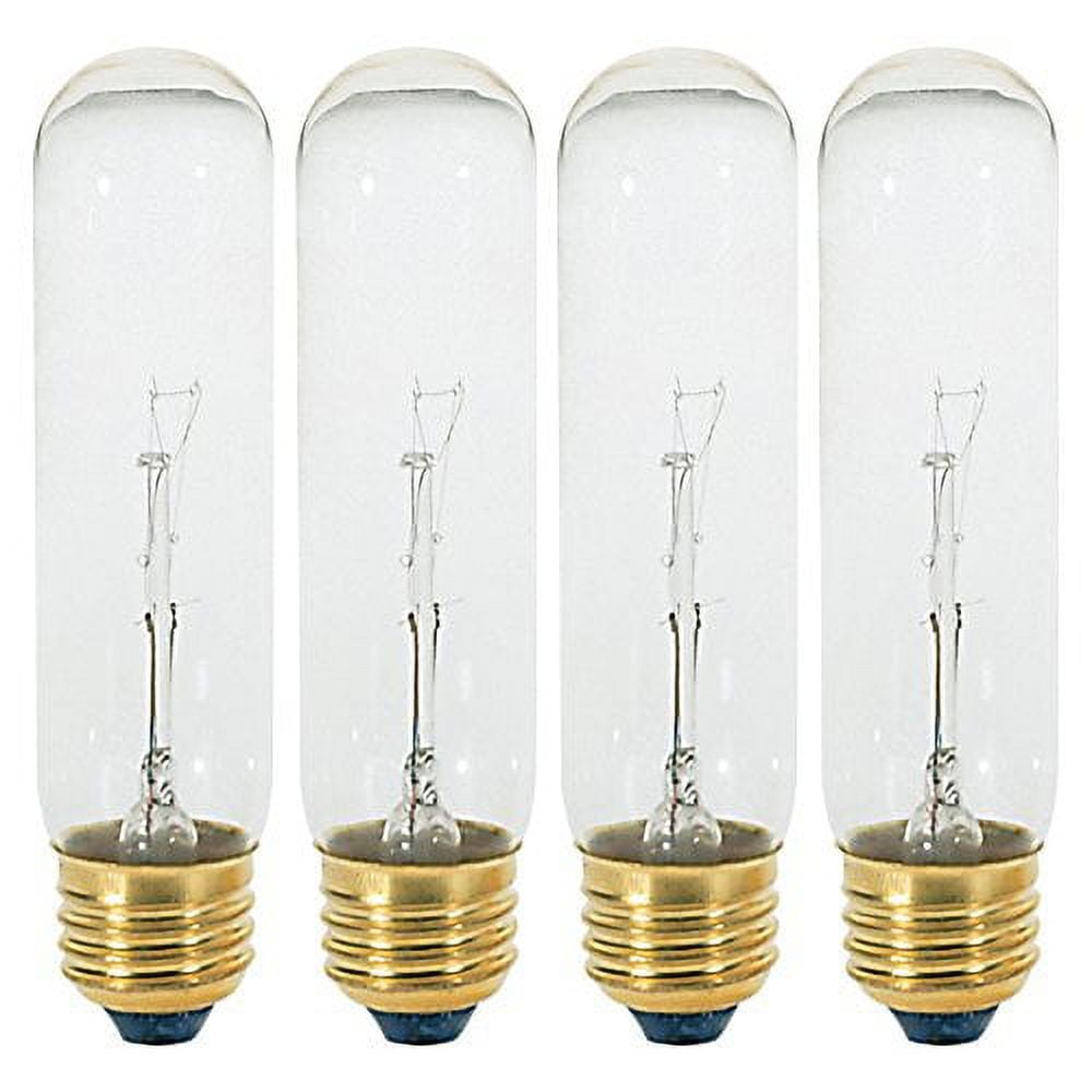 KOR 60 Watt T10 Clear Tubular Light Bulb, 120V, Medium E26 Base, 4 Pack ...