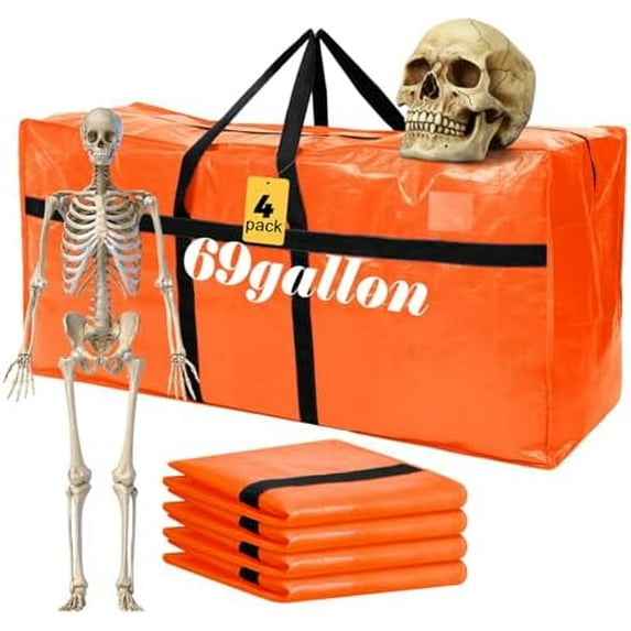 4 Pack 69 Gallon Extra Large Storage Bags XXL Moving Bag with Zipper ...