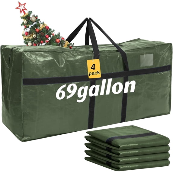 4 Pack 69 Gallon Extra Large Storage Bags XXL Moving Bags with Zipper ...