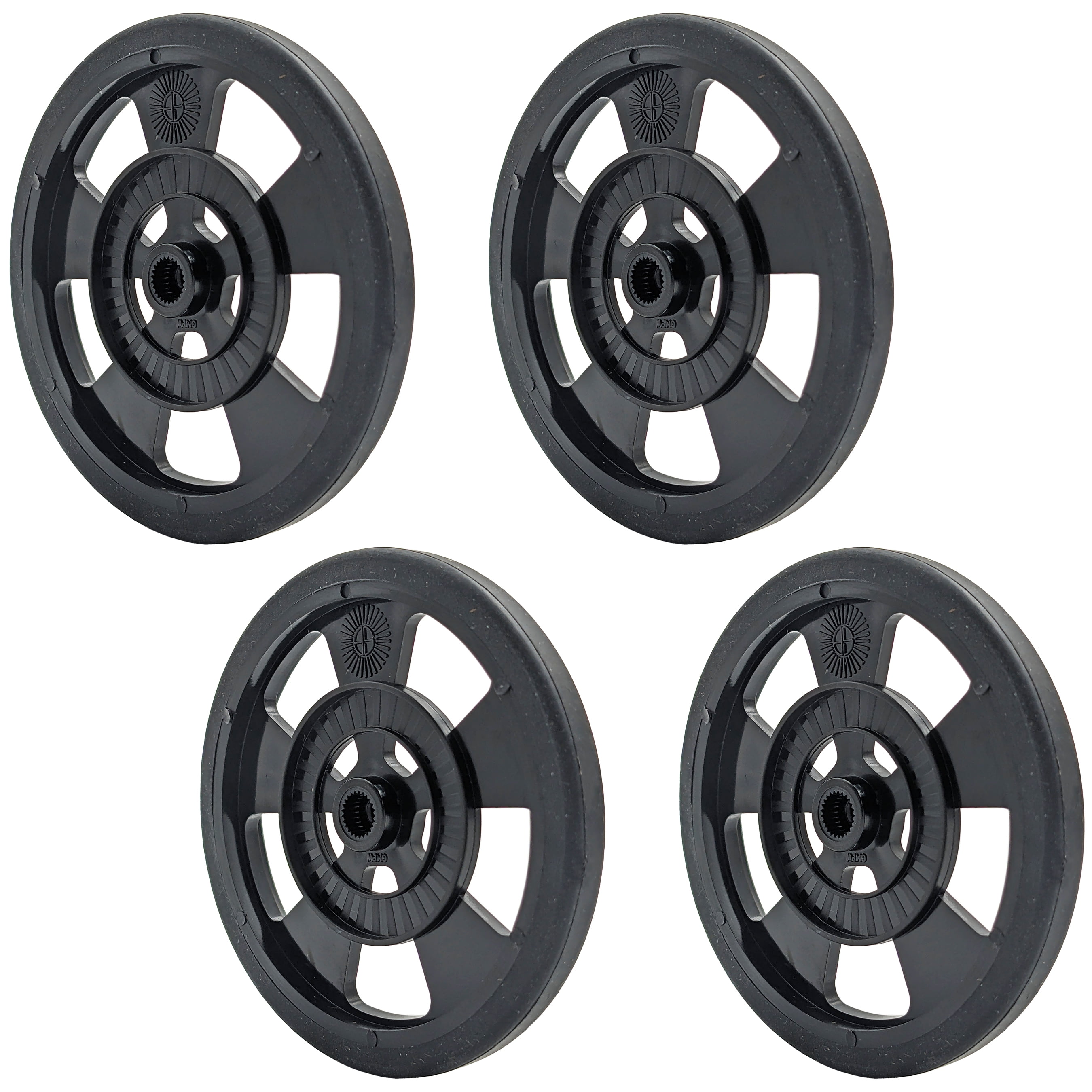 4 Pack 69mm Robotics Wheels - ABS Hubs with Silicone Tires, Fits 25 ...
