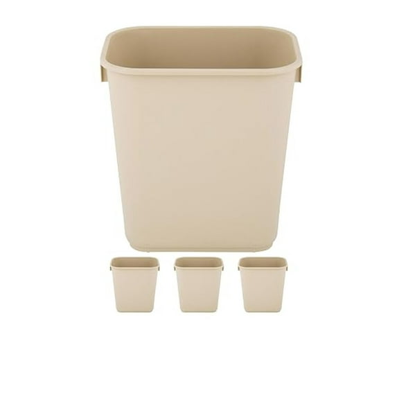 4 Pack! 7 Gallon Beige Rectangular Wastebasket Restaurant Trash can ...
