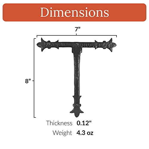 4 Pack 7 Inch Metal L Bracket for Furniture - Black - Handmade ...