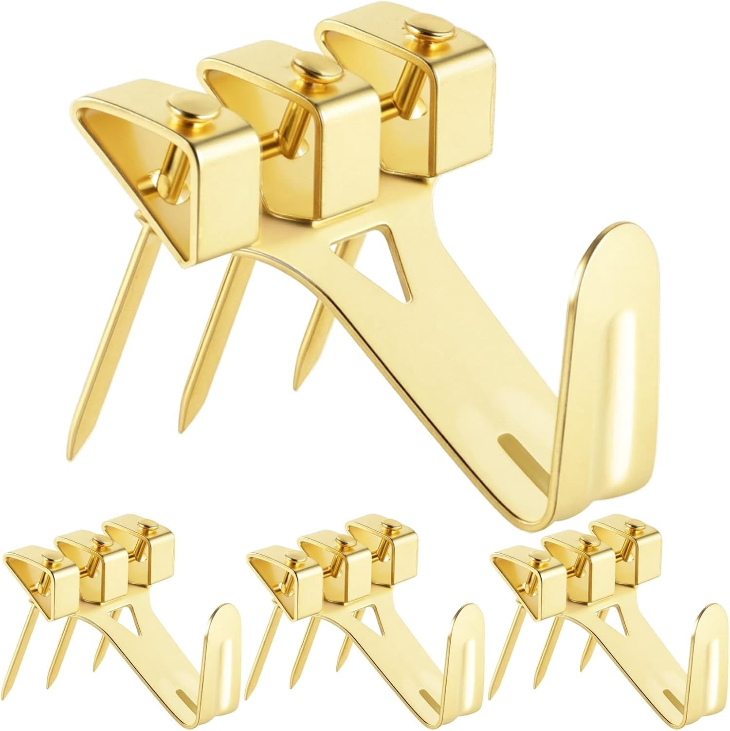 4 Pack 75 lbs Picture Frame Hangers Hooks with 12 count Nails, Picture ...