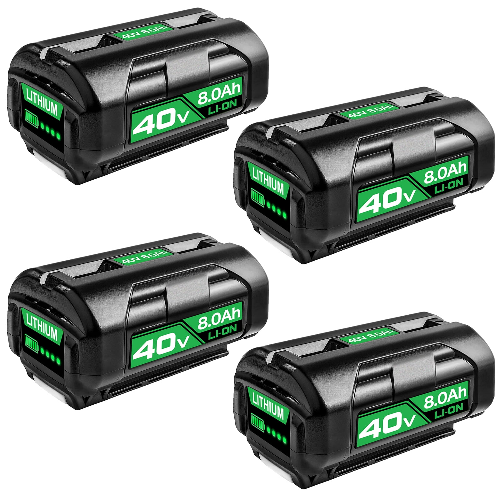4 Pack 8.0Ah 40V Battery Replacement for Ryobi 40V Battery Compatible ...