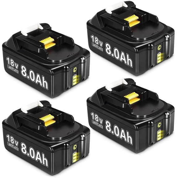 4 Pack 8.0Ah Replacement for Makita 18V Battery Compatible with Makita ...